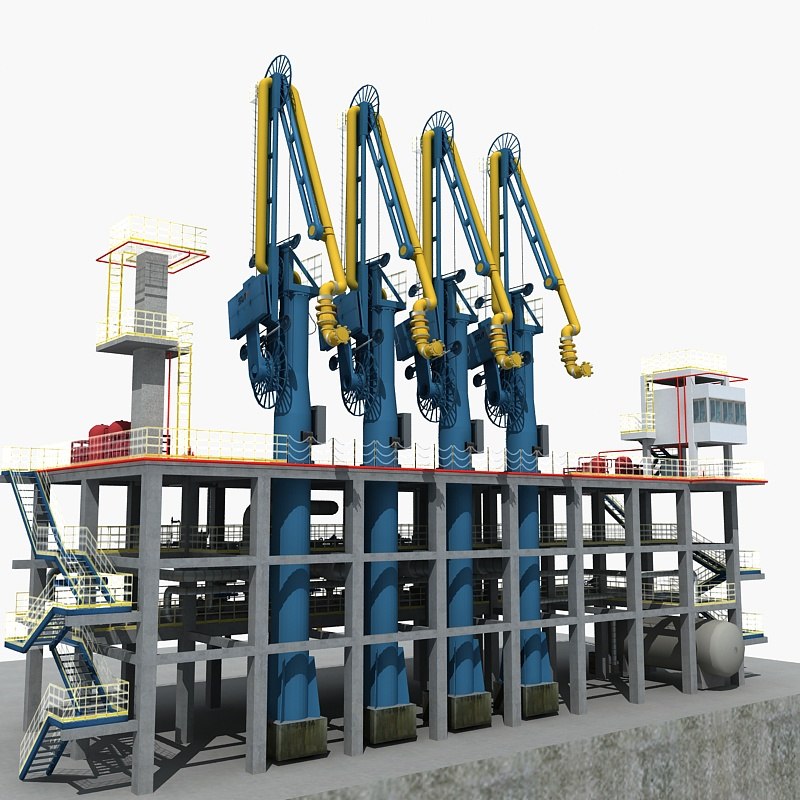 Lng loading arm 02 3D - TurboSquid 1431077