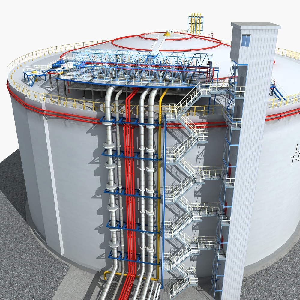 Lng storage tank 3D model - TurboSquid 1431093