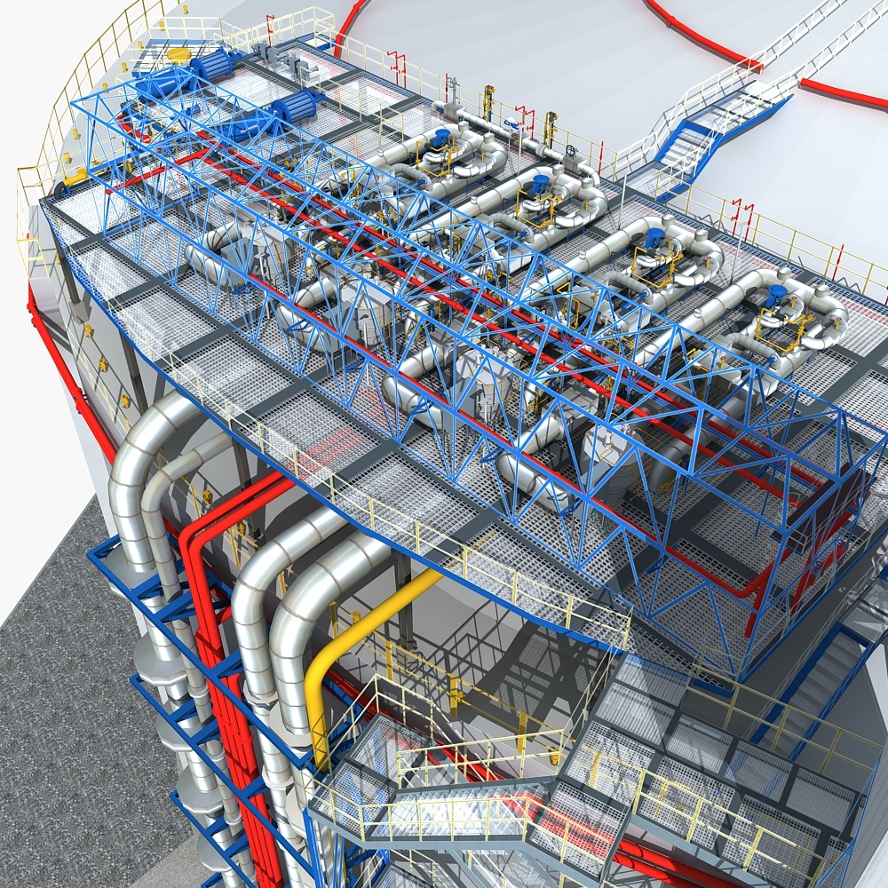 Lng storage tank 3D model - TurboSquid 1431093
