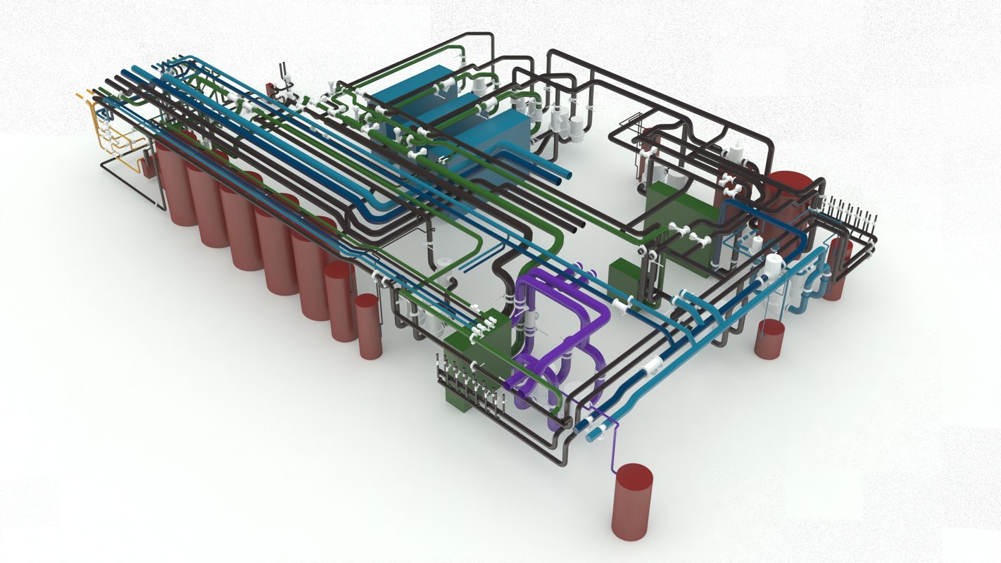3D industrial plant model - TurboSquid 1431453