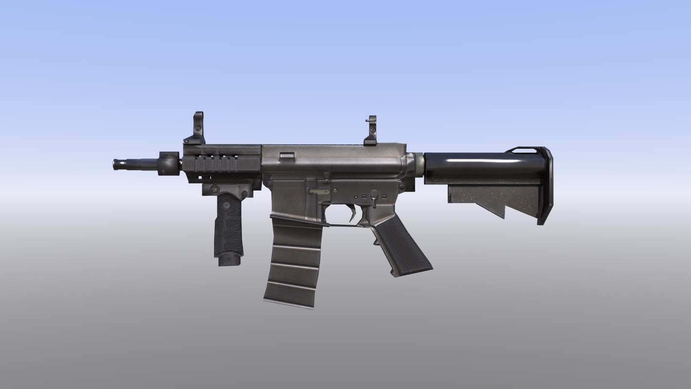 3D m4 assault rifle low-poly - TurboSquid 1431626