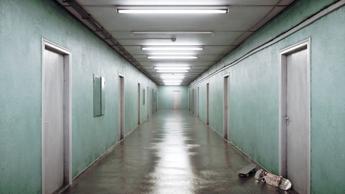 3D infinite corridor room model - TurboSquid 1431652