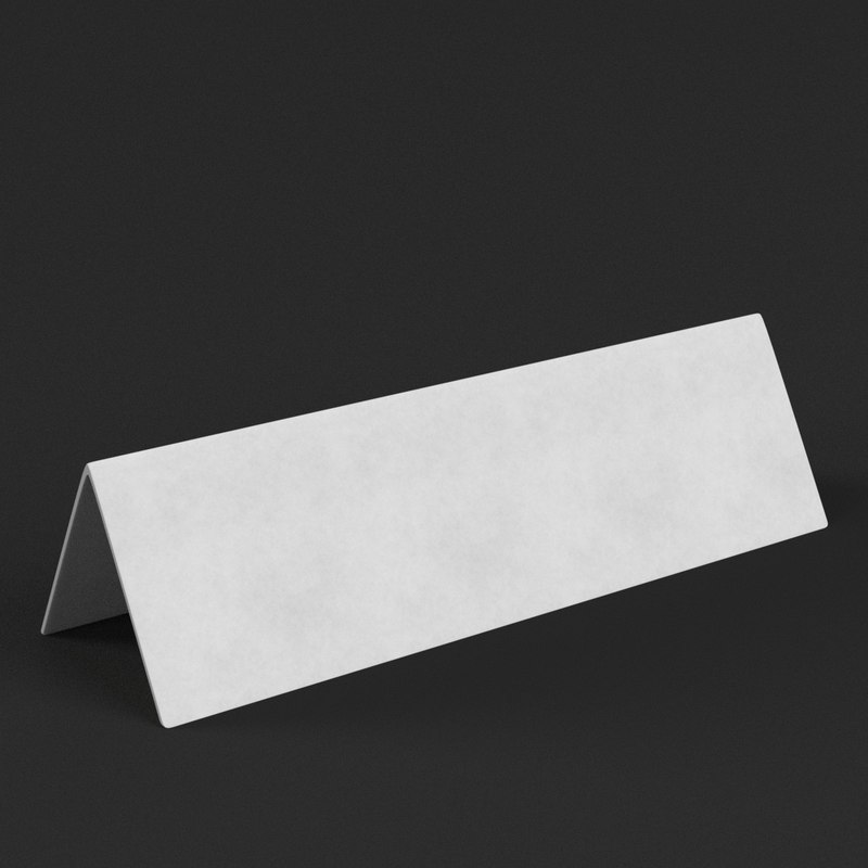 Table tent template 5 3D model - TurboSquid 1431720