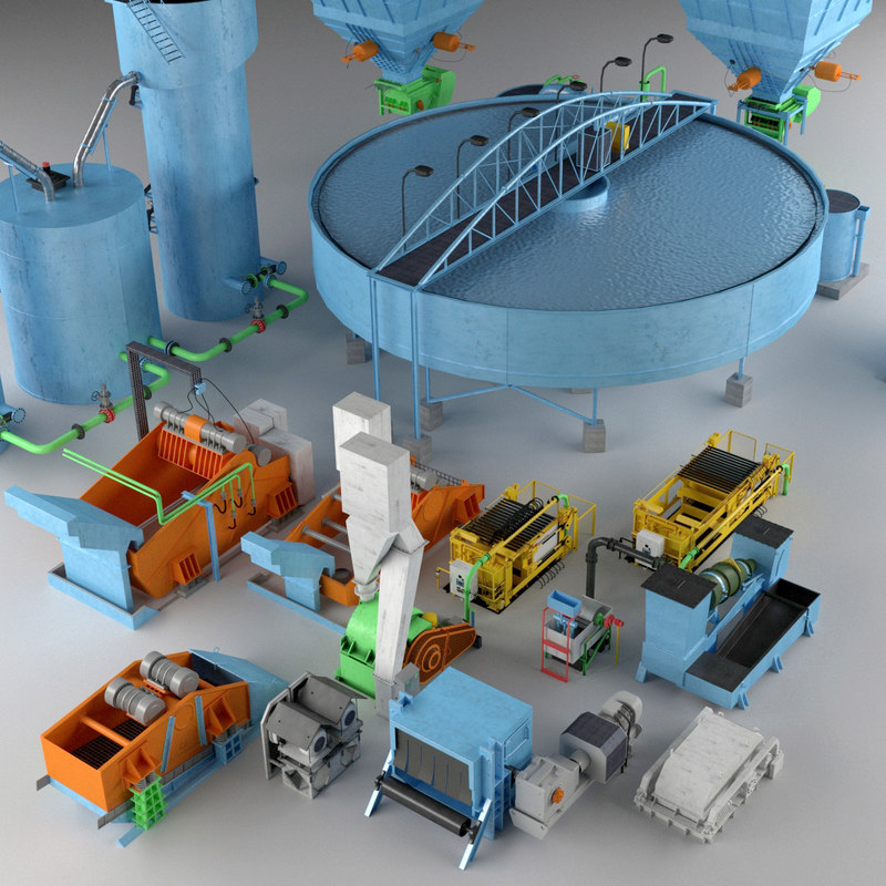 3D coal preparation plant industrial - TurboSquid 1432034