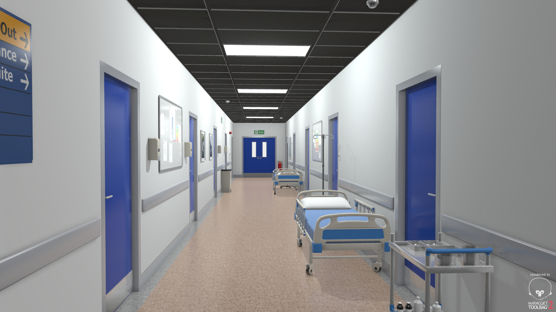 Hospital hall model - TurboSquid 1432059