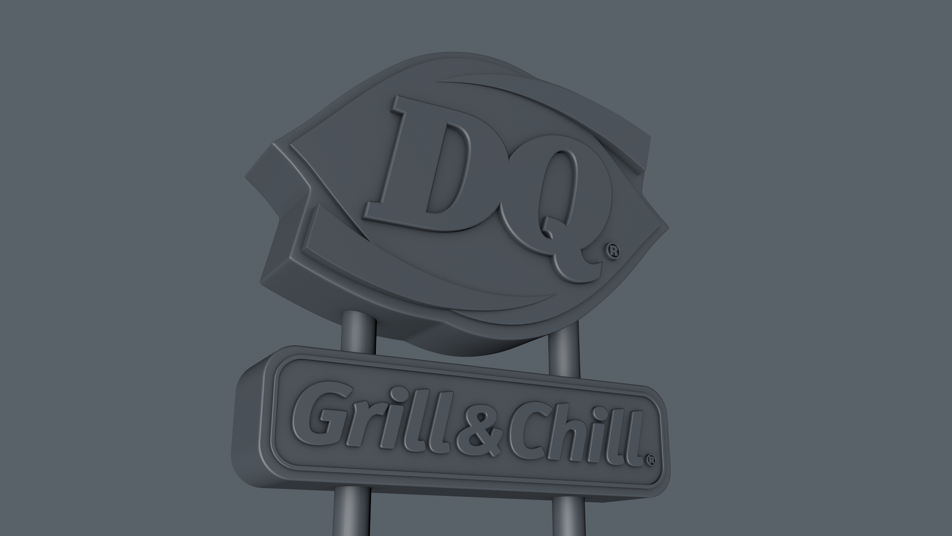 Dairy queen sign 3D model - TurboSquid 1432131