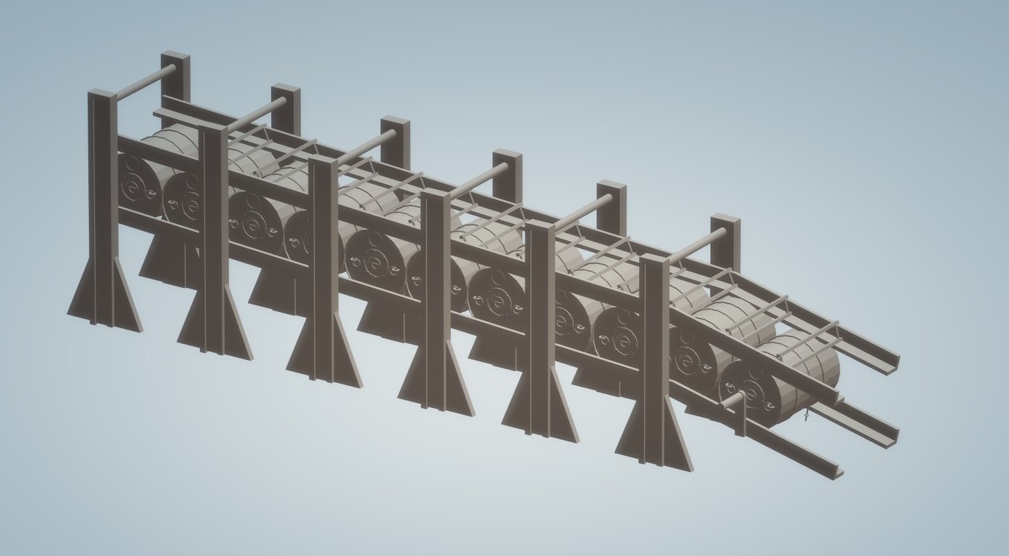 Depth charge rack pt 3D model - TurboSquid 1432145