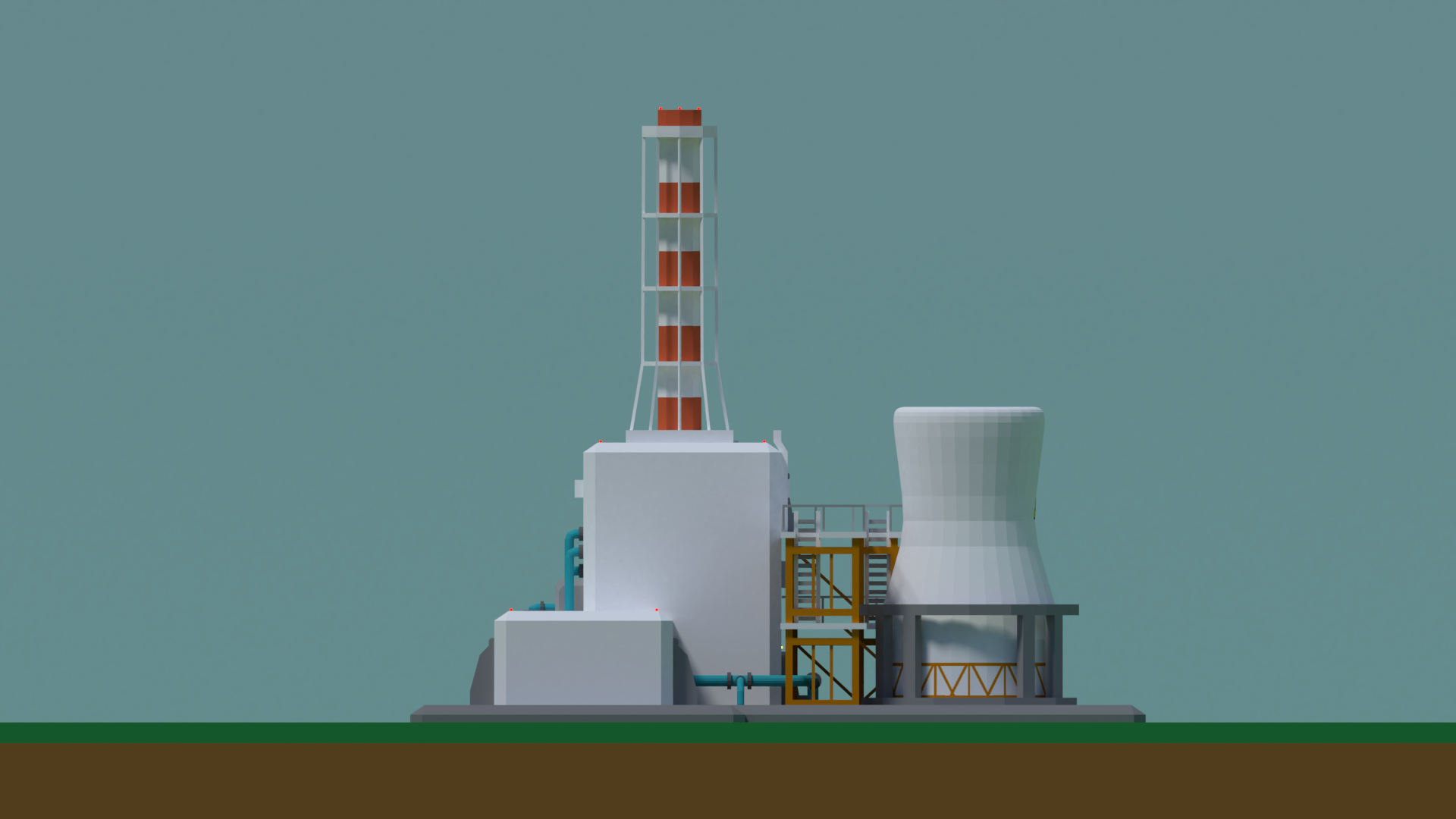 Free 3D low-poly nuclear station - TurboSquid 1432179