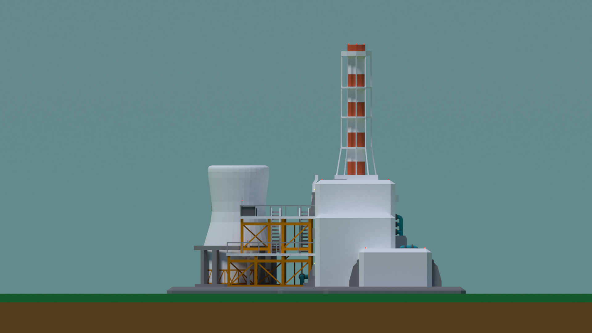 Free 3D low-poly nuclear station - TurboSquid 1432179