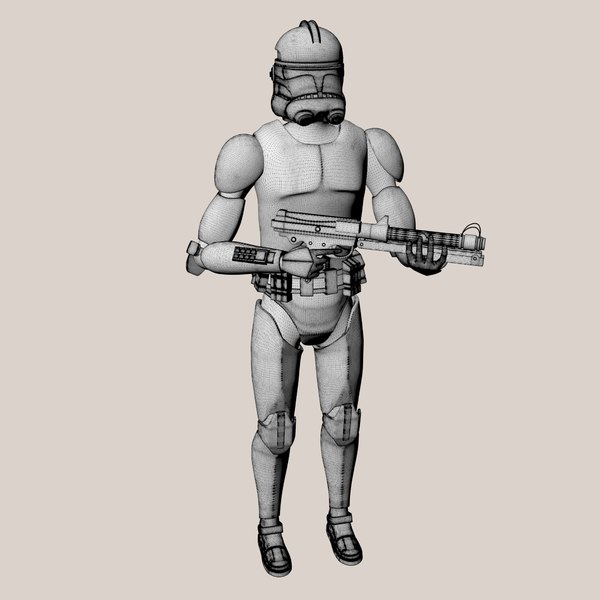 Star Wars Clone Trooper mit Waffe 3D-Modell - TurboSquid 1432173