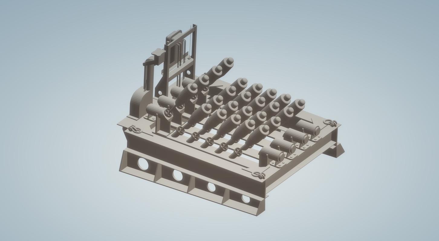 Hedge Hog Depth Charge Launcher 3D-Modell - TurboSquid 1432285