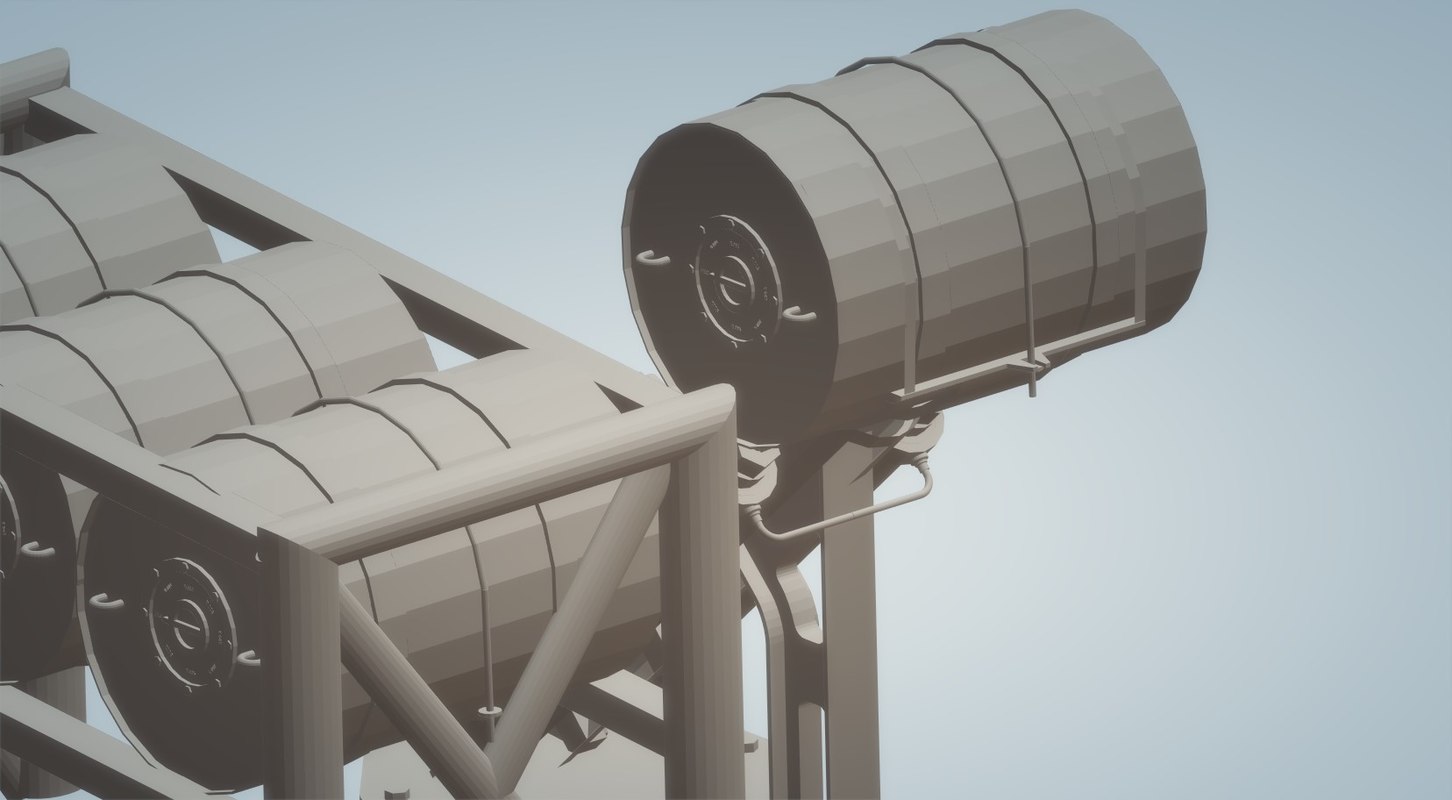 Depth charge launcher 3D - TurboSquid 1432296