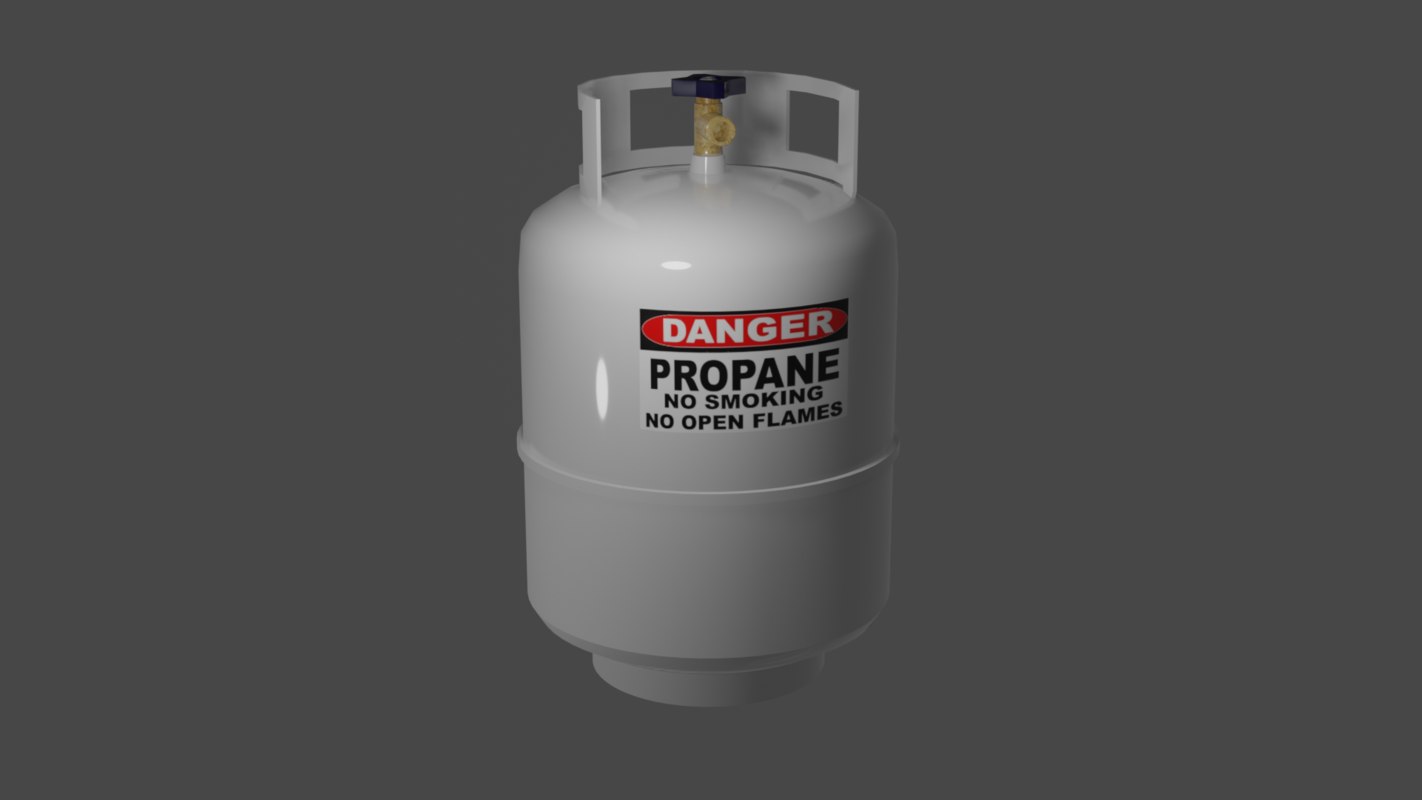 3D propane tank model - TurboSquid 1432324