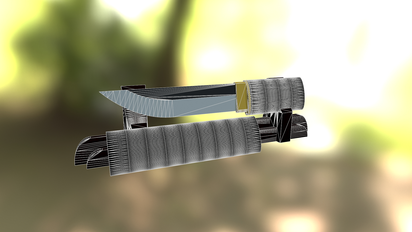 3D japanese kaiken dagger - TurboSquid 1432358
