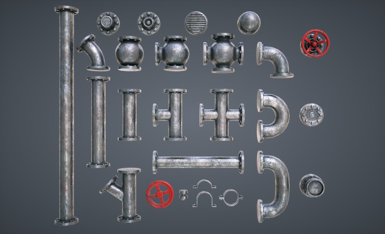 3D modular pipes - TurboSquid 1432411