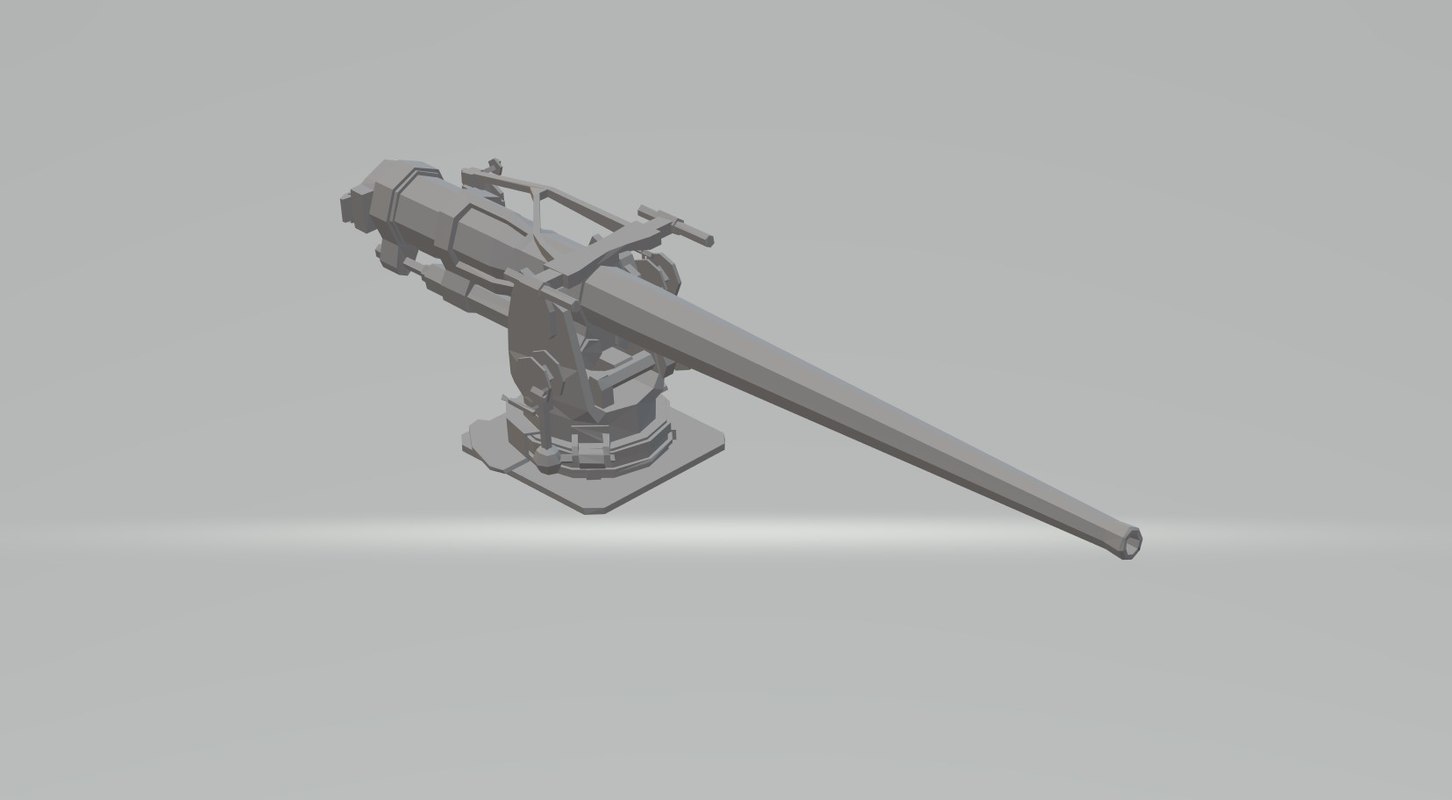 3D 5 inch deck gun model - TurboSquid 1432481