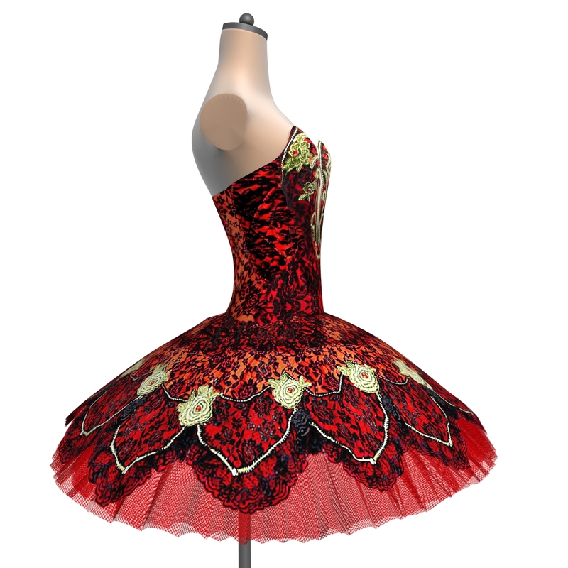 3D tutu ballet carmen costume model - TurboSquid 1432507