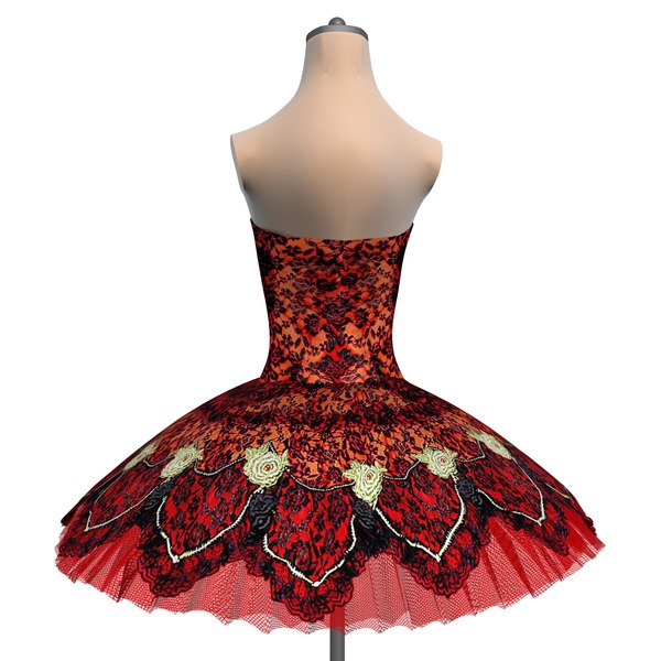 3D tutu ballet carmen costume model - TurboSquid 1432507
