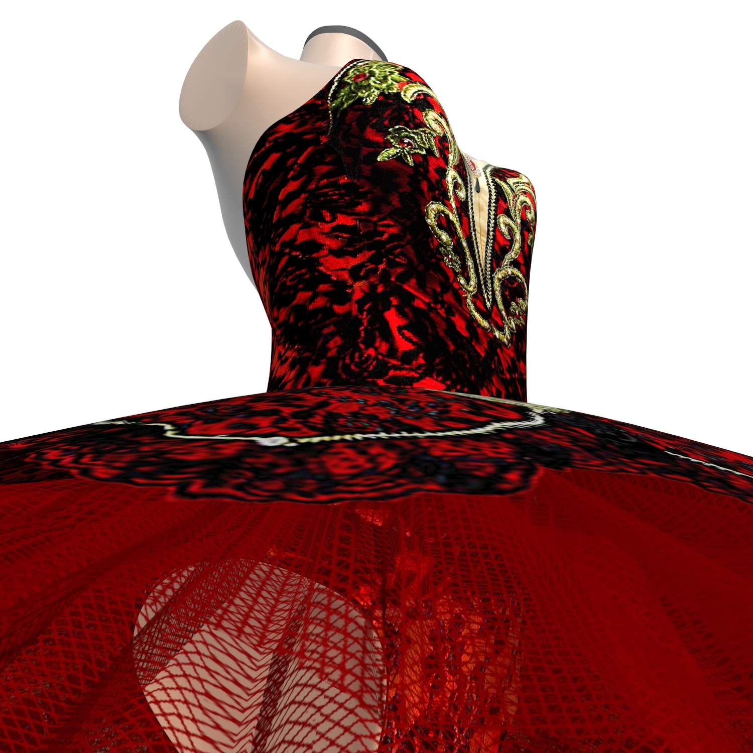 3D tutu ballet carmen costume model - TurboSquid 1432507