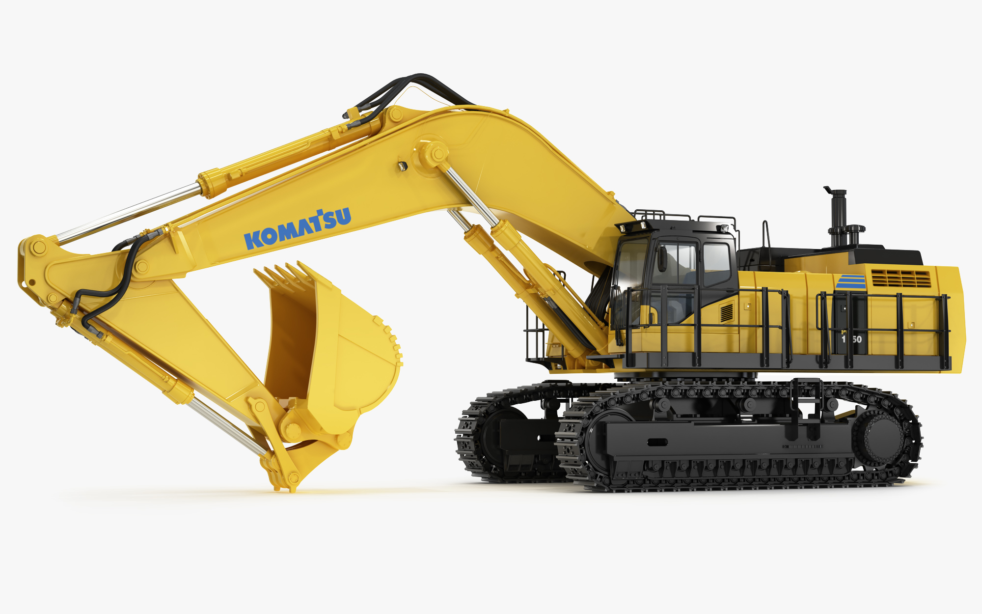 3ds max hydraulic excavator komatsu pc1250