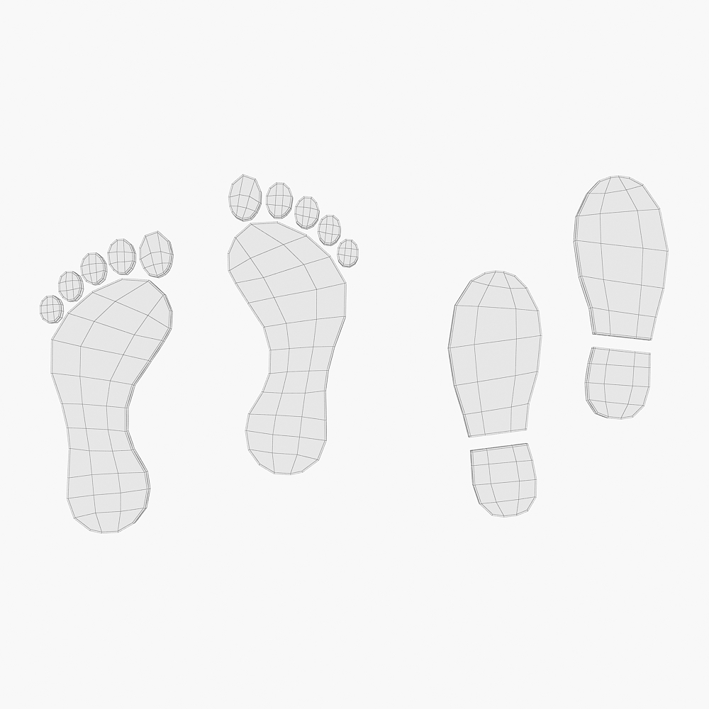 3D footprint foot print - TurboSquid 1432598