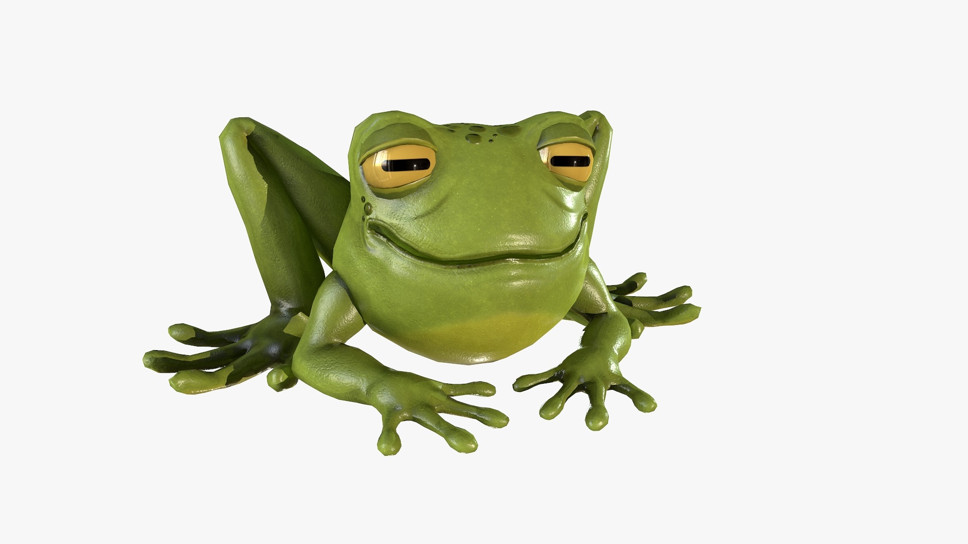 Stylized cartoon frog 3D model - TurboSquid 1432662