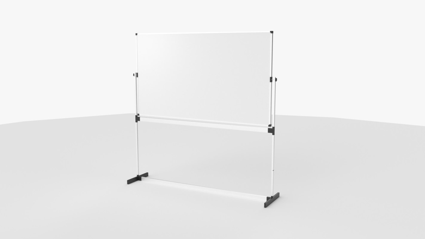 Whiteboard board 3D model - TurboSquid 1432728