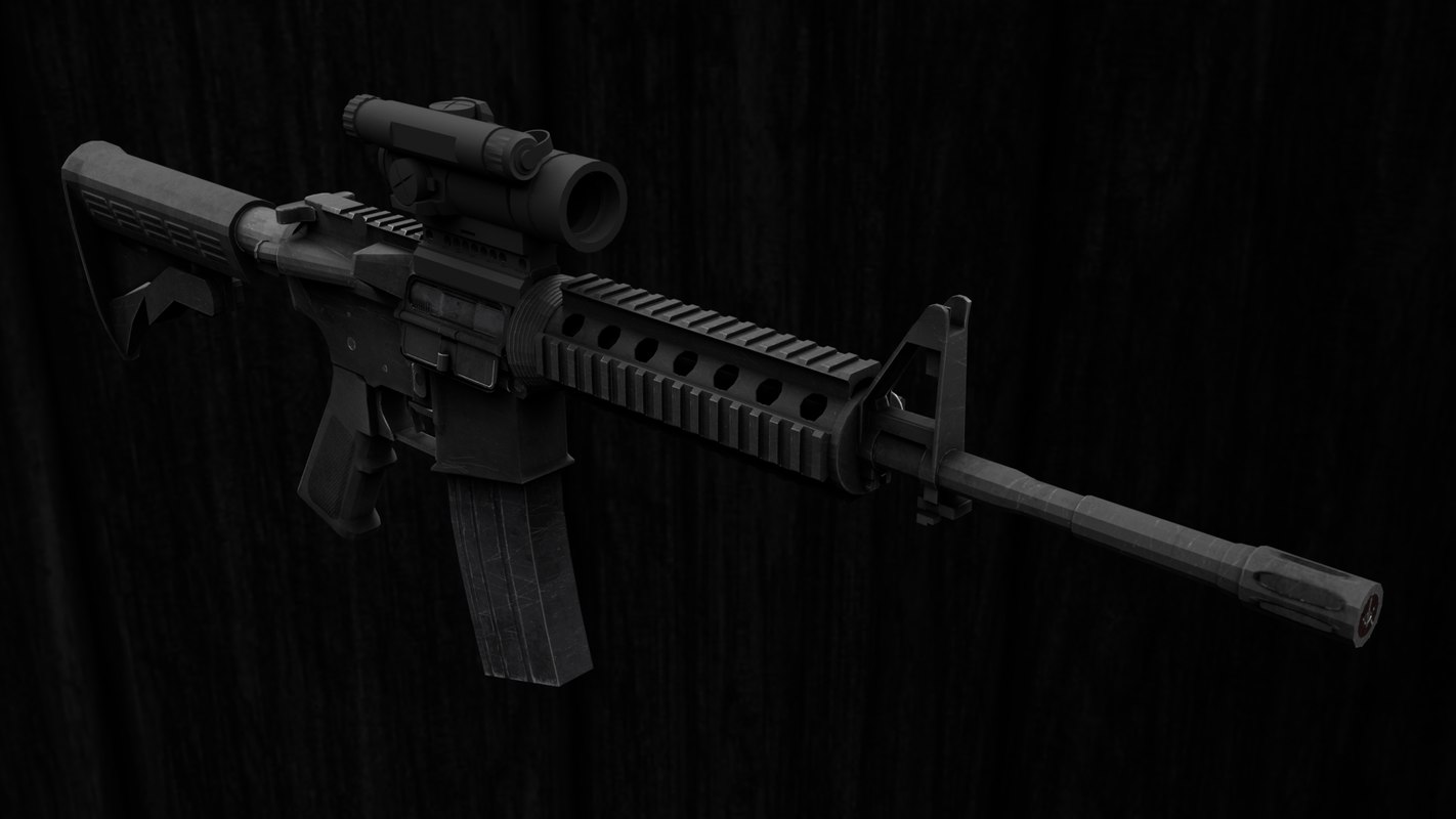 Assault rifle 3D model - TurboSquid 1558263