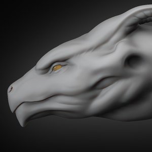 3d model dragon head print