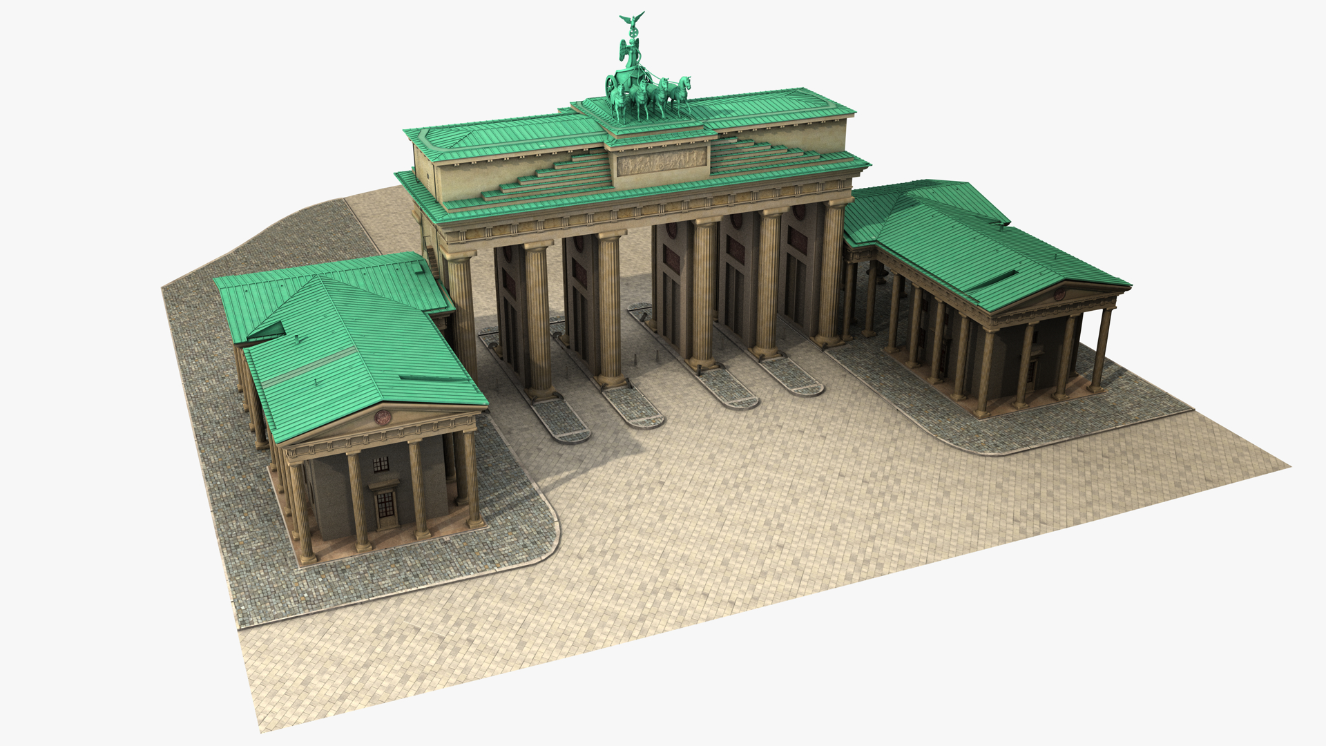 Brandenburg gate 3D model - TurboSquid 1357229