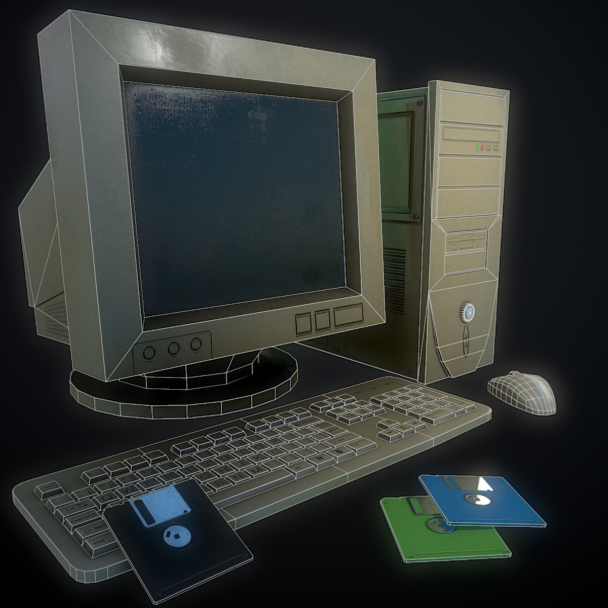 Old computer 3D - TurboSquid 1433884