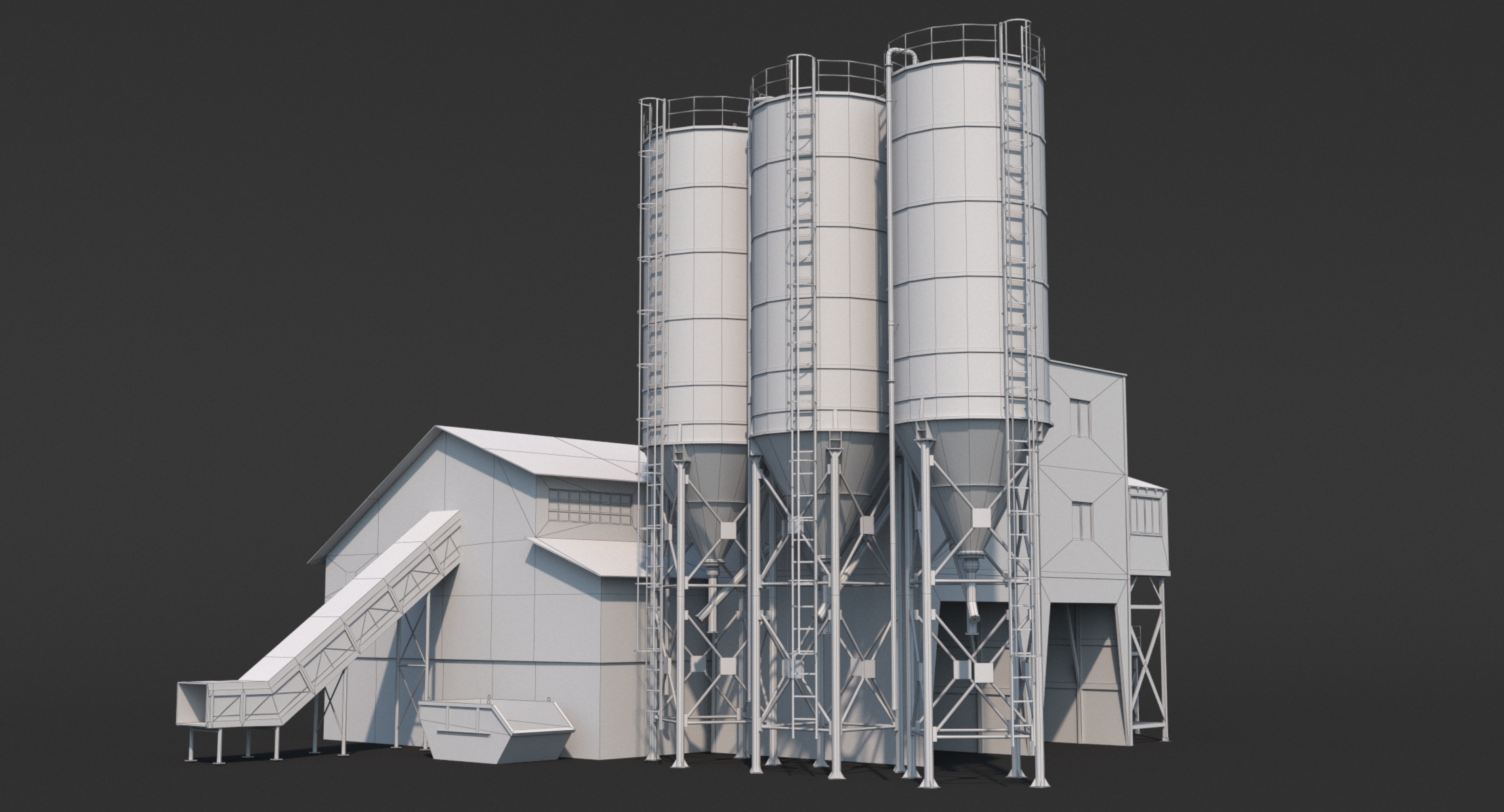 Cement plant factory 3D model - TurboSquid 1433916