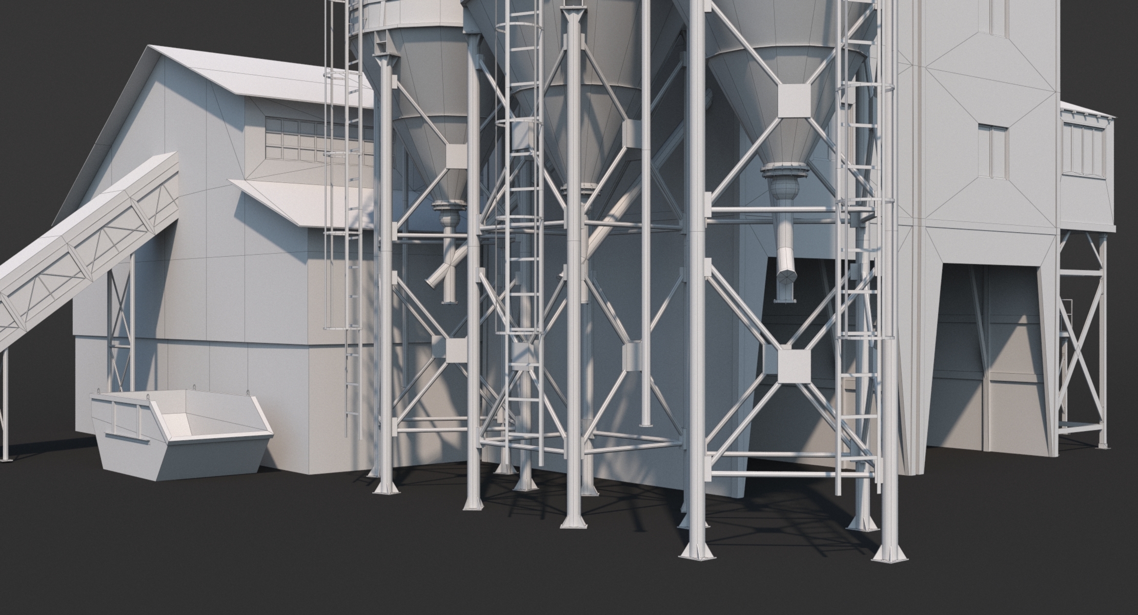 Cement plant factory 3D model - TurboSquid 1433916