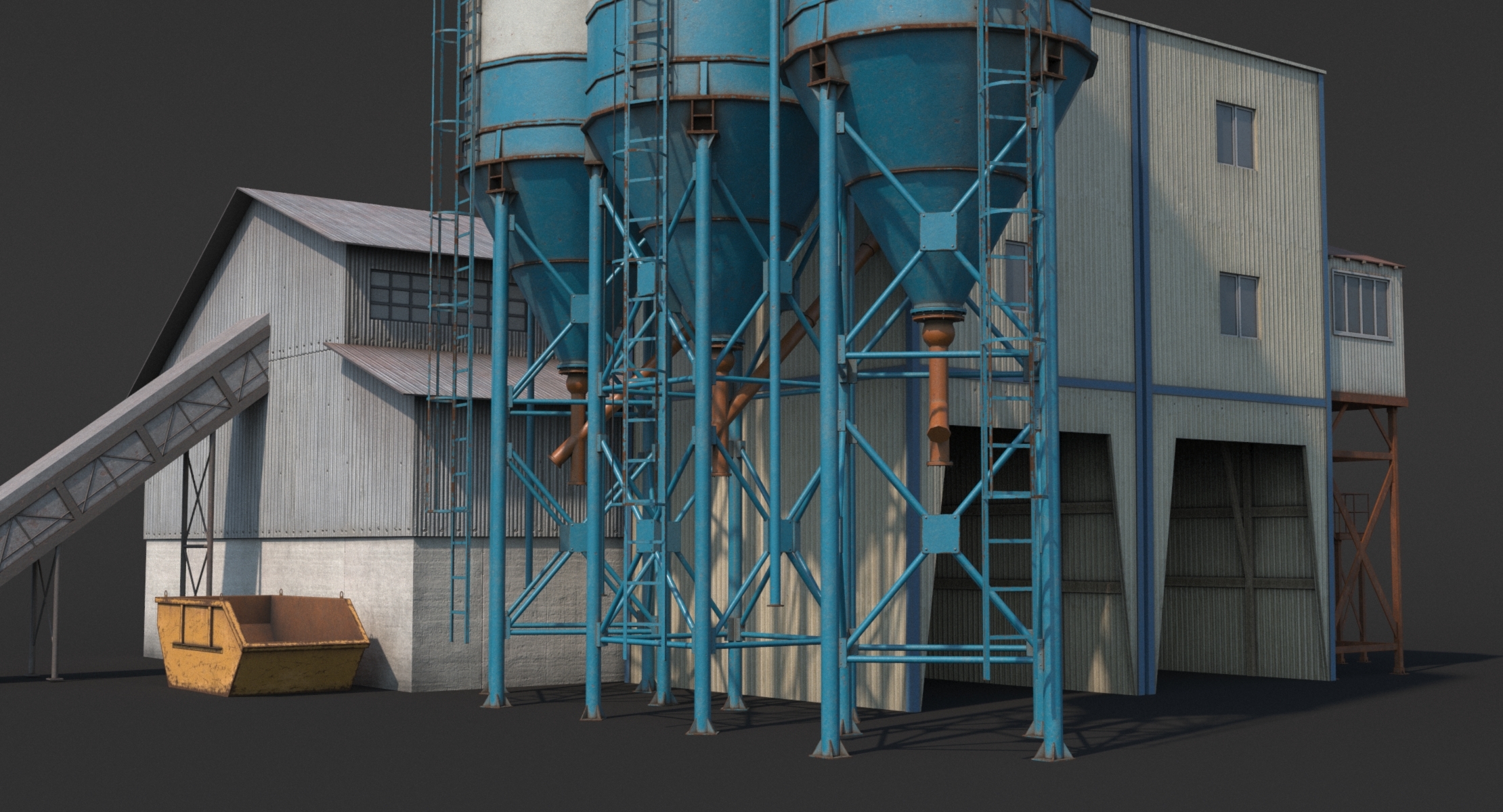 Cement plant factory 3D model - TurboSquid 1433916