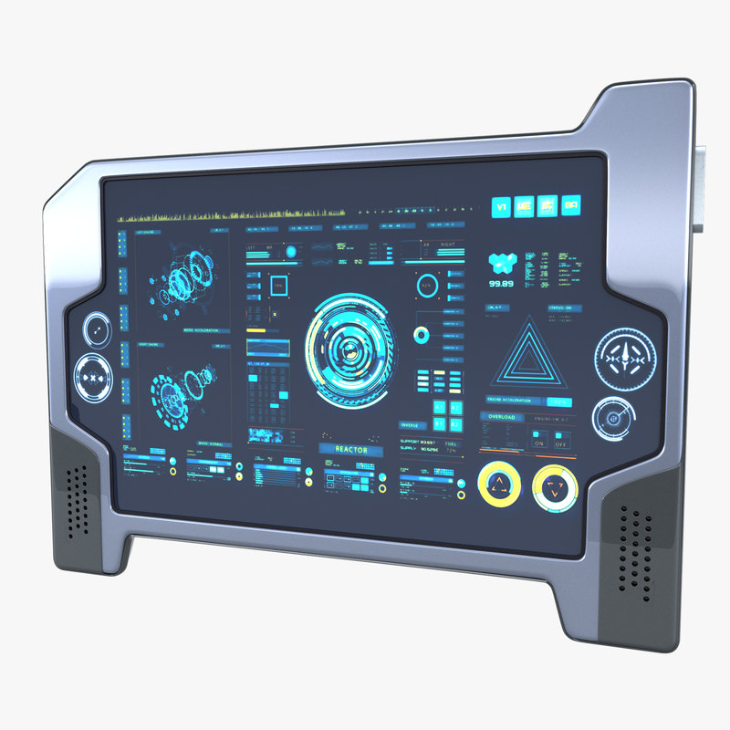 3D sci-fi touch pad - TurboSquid 1433925