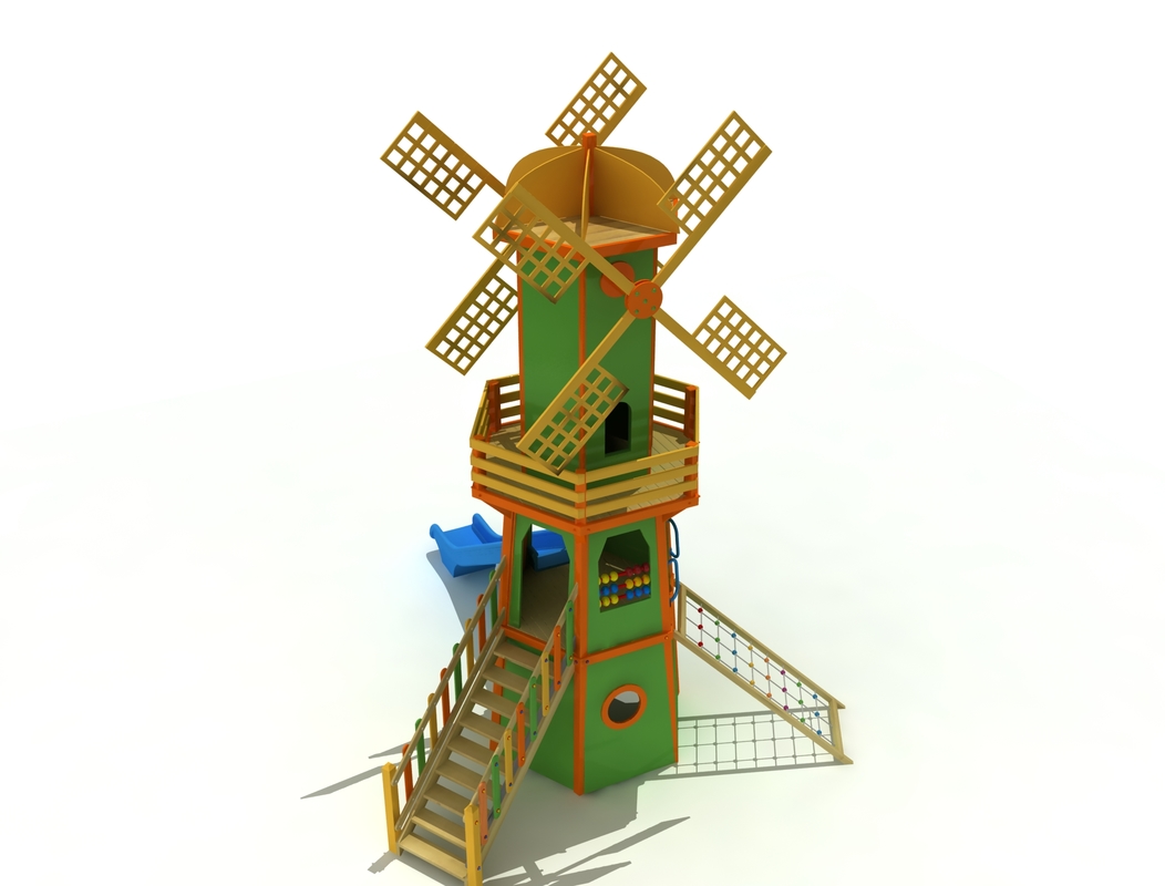 Windmühlen-hölzerner Kinderspielplatz 3D-Modell - TurboSquid 1433944