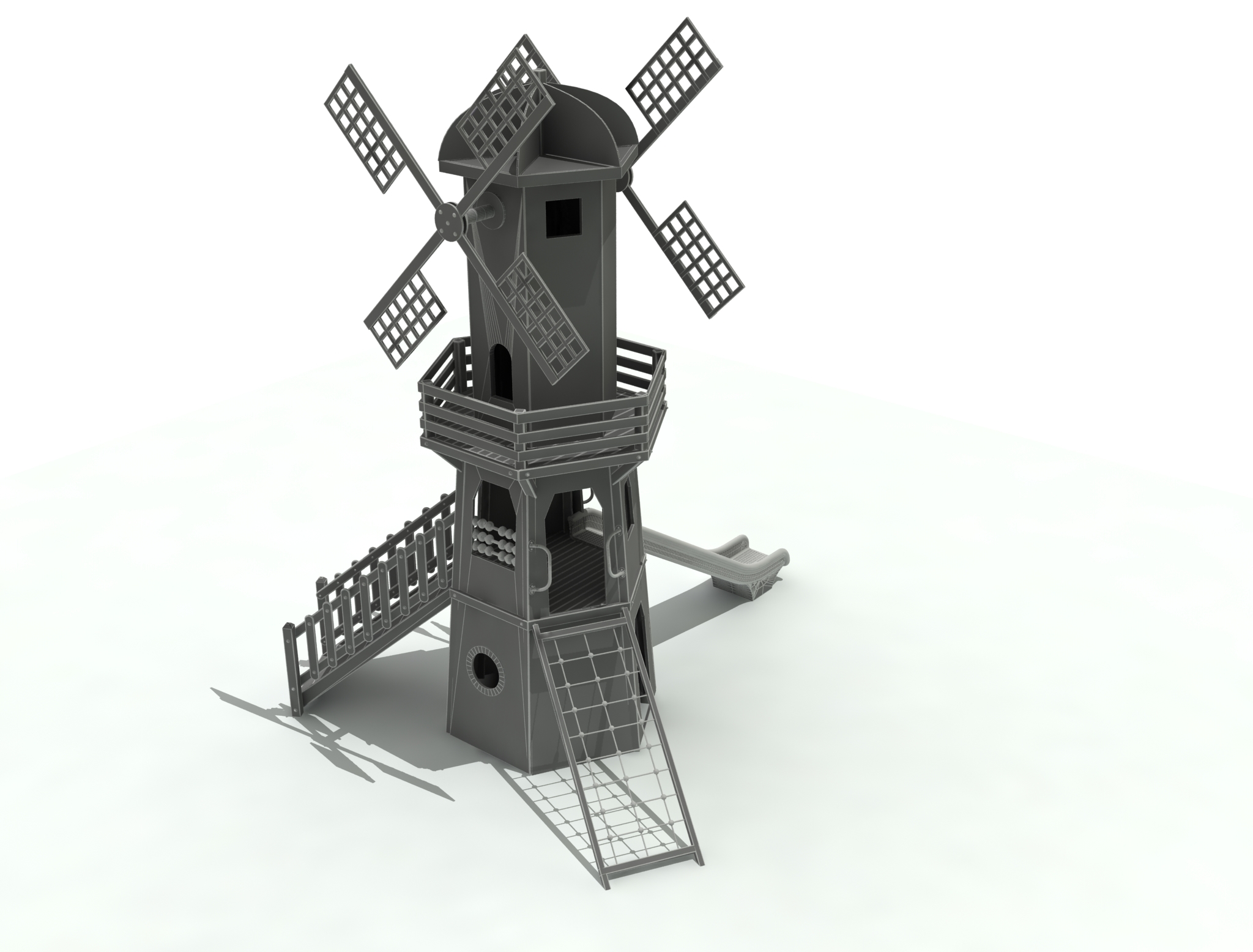 Windmühlen-hölzerner Kinderspielplatz 3D-Modell - TurboSquid 1433944