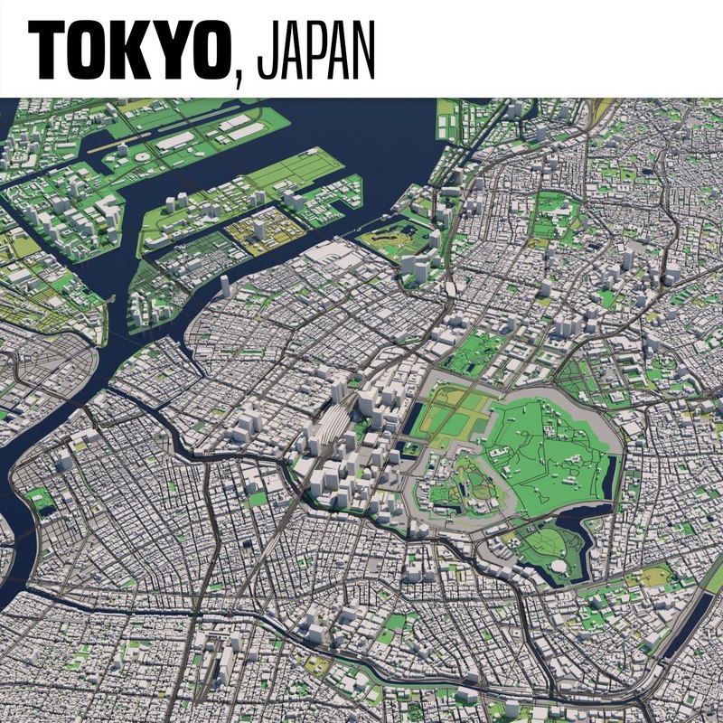 3D tokyo maps - TurboSquid 1433965