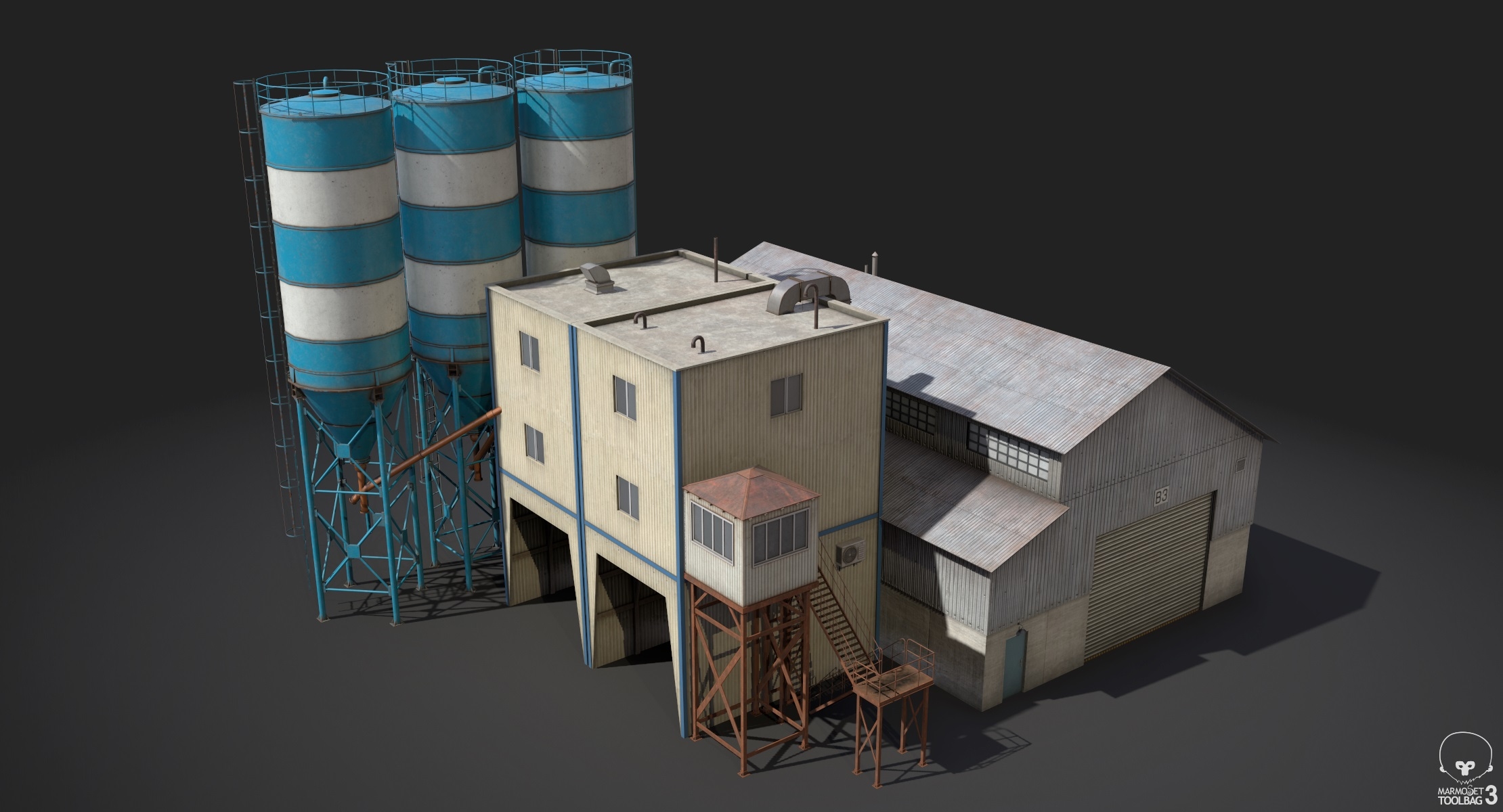 Cement plant factory 3D model - TurboSquid 1433916