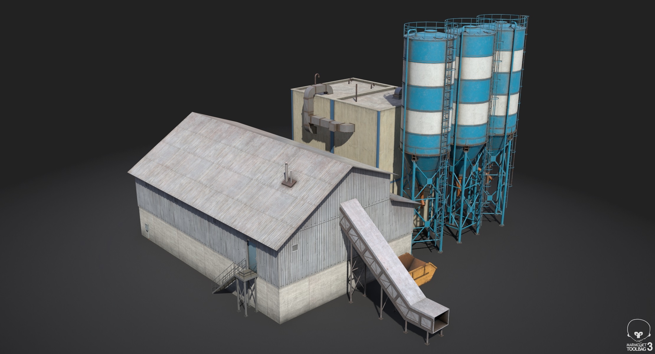 Cement plant factory 3D model - TurboSquid 1433916