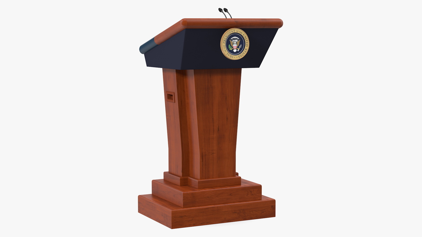 Speech stand united states 3D model - TurboSquid 1434824