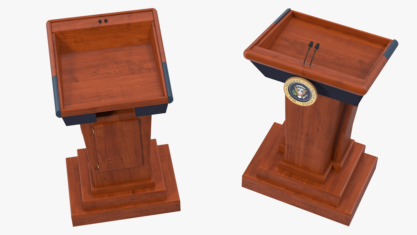Speech stand united states 3D model - TurboSquid 1434824
