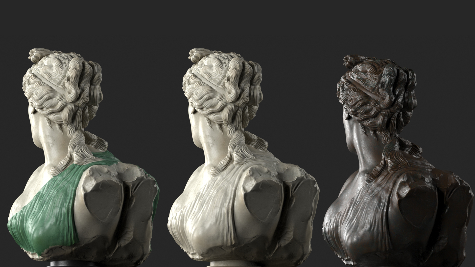 modèle 3D de Buste d'Aphrodite Kallipygos - TurboSquid 1434145
