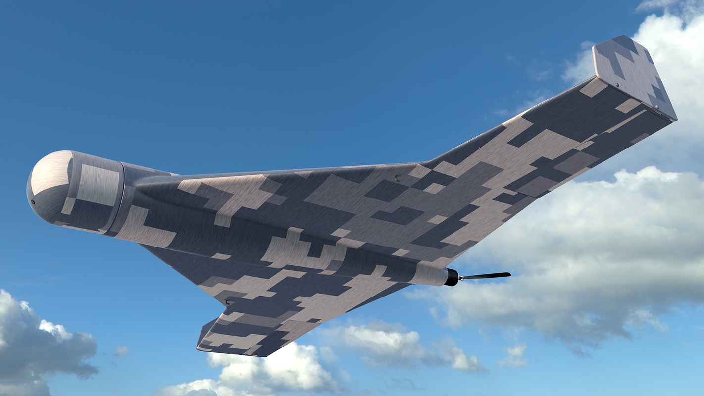 3D kamikaze drone winter camouflage model - TurboSquid 1434511