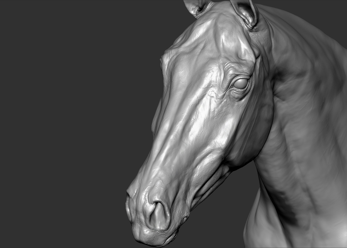 horse ztl zbrush 3d obj