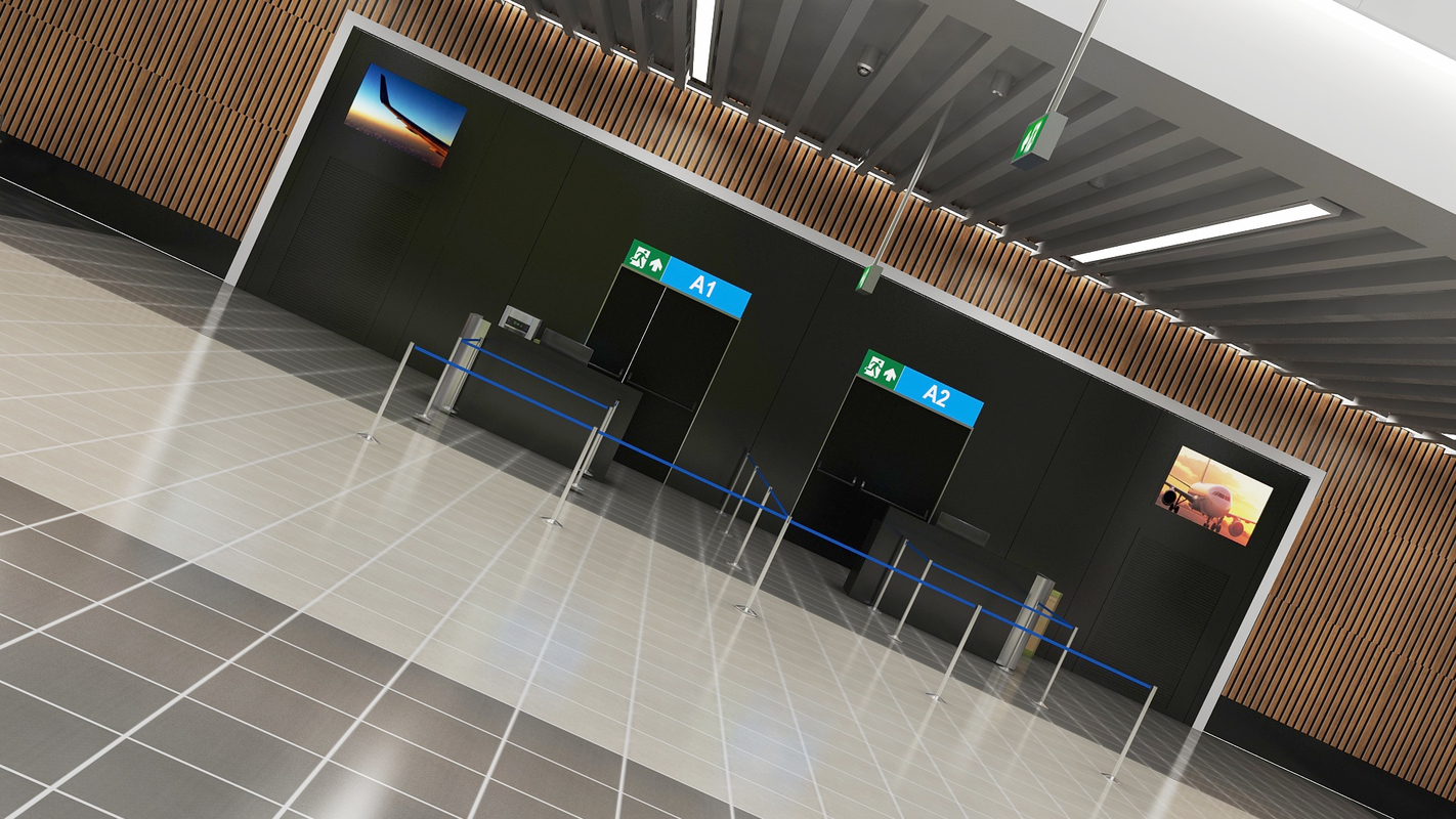 3D model airport gates way - TurboSquid 1434453