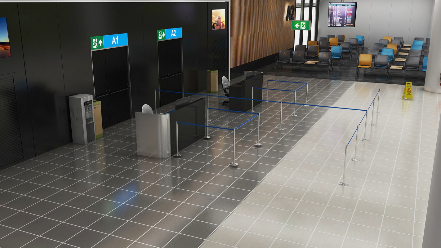 3D model airport gates way - TurboSquid 1434453