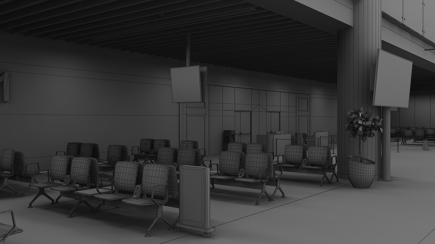 3D model airport gates way - TurboSquid 1434453