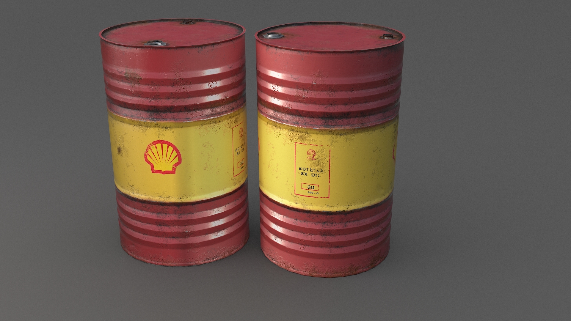 3D shell barrel oil model - TurboSquid 1434533