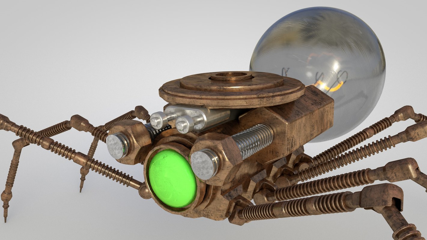 Steampunk spider robot 3D - TurboSquid 1434625
